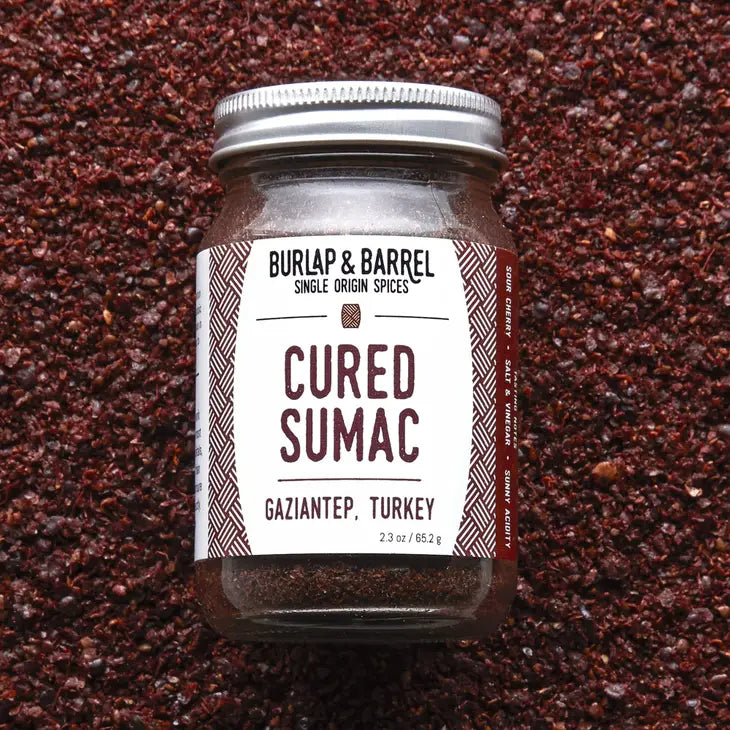 Cured Sumac (Sumak) from Burlap & Barrel | 2.3 oz glass jar – Book Larder